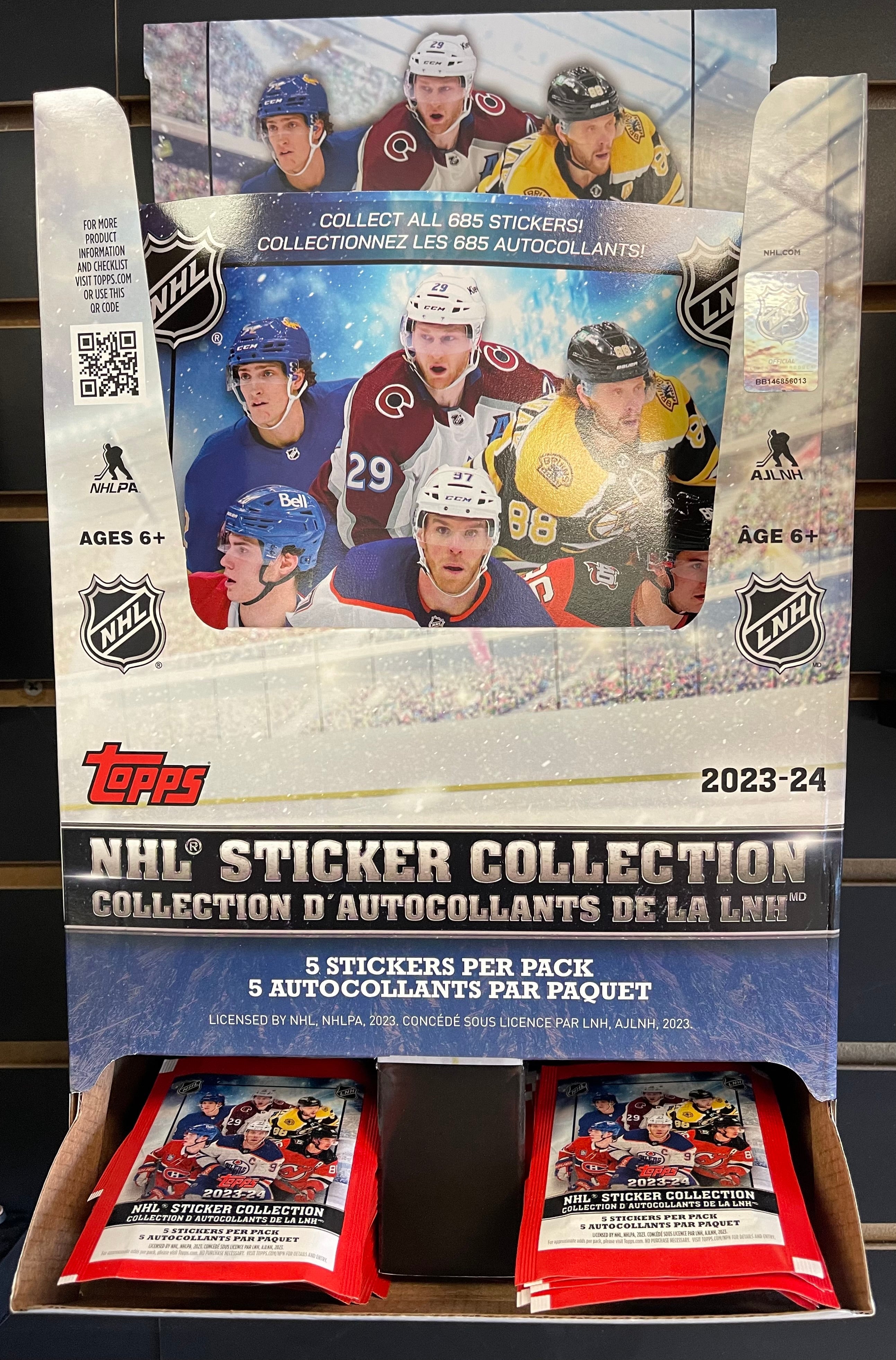 2023-24 Topps Hockey Sticker Box (50 Packs) – Valleywide Sports Cards