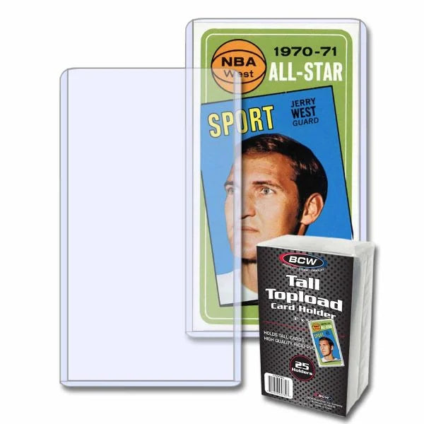 Tall Card Topload Holders – Valleywide Sports Cards